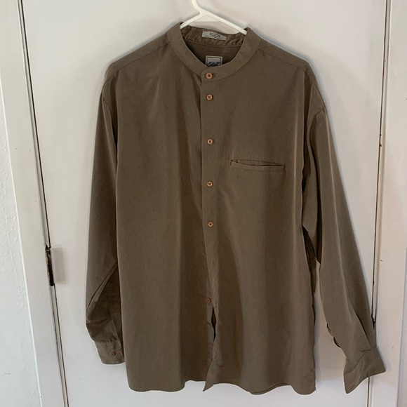 John Elliott | Shirts | Elliott Brown Long Sleeve Button Down Shirt ...